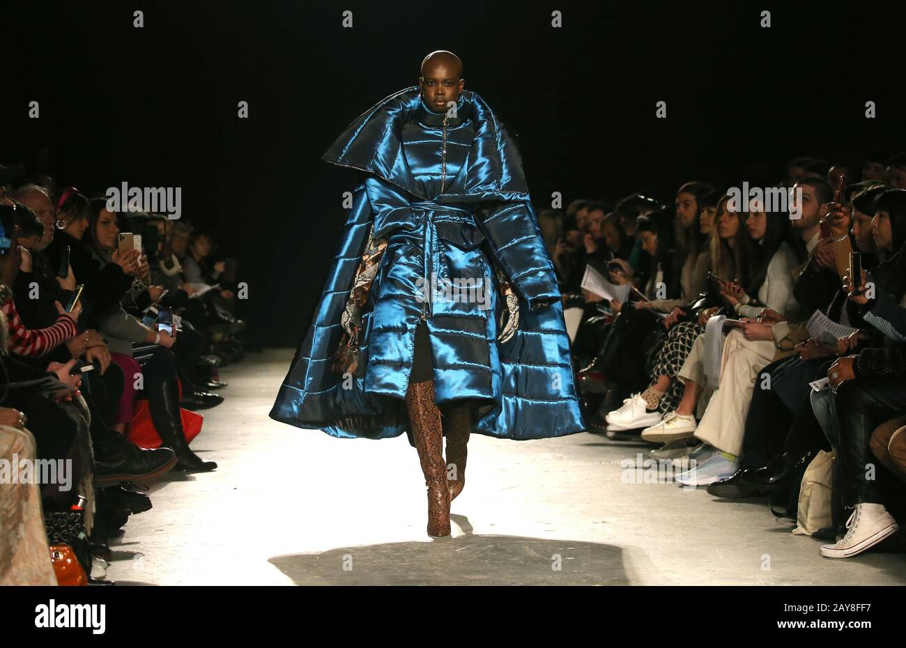 Models on the catwalk during the University of Westminster BA show at ...