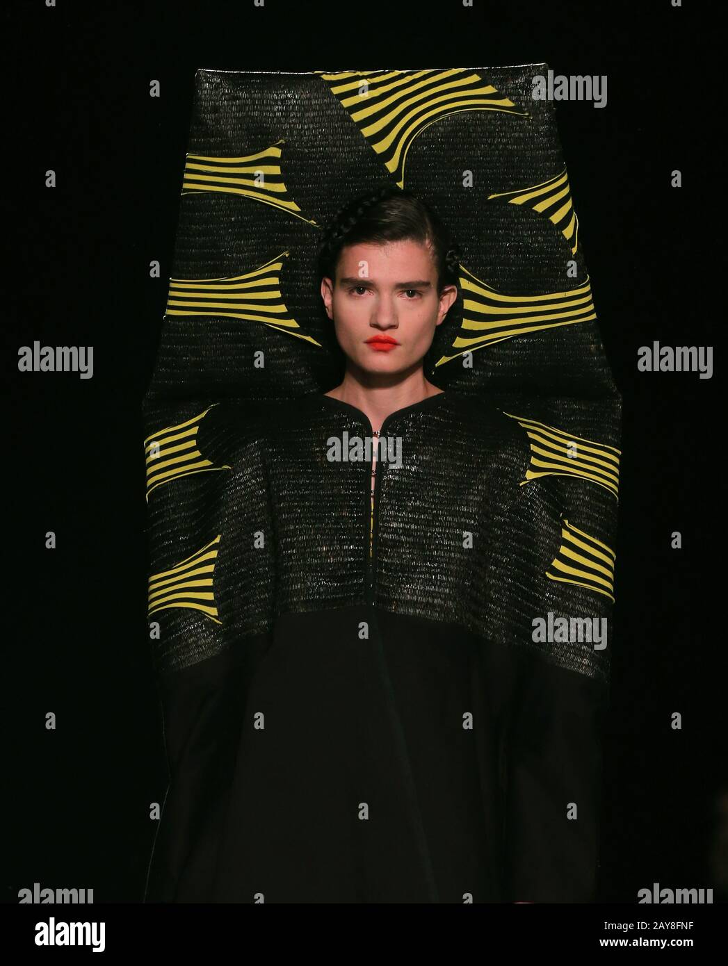 Models on the catwalk during the University of Westminster BA show at ...