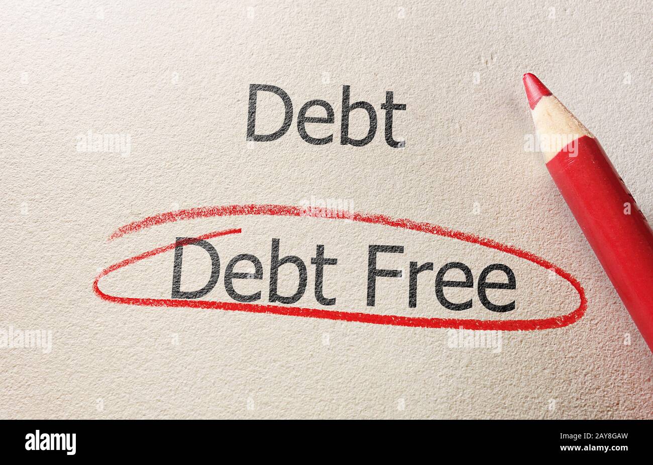 Debt Free concept Stock Photo - Alamy