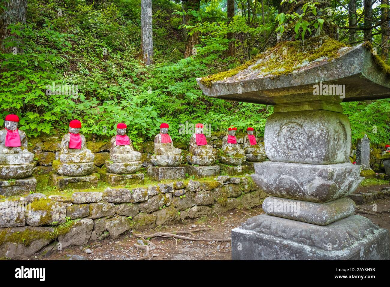 Narabi Jizo statues, Nikko, Japan Stock Photo - Alamy
