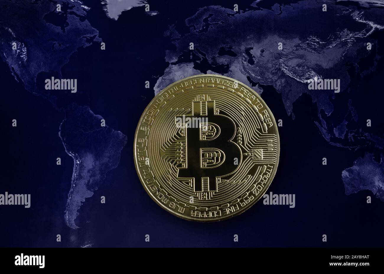 Bitcoin global concept Stock Photo - Alamy