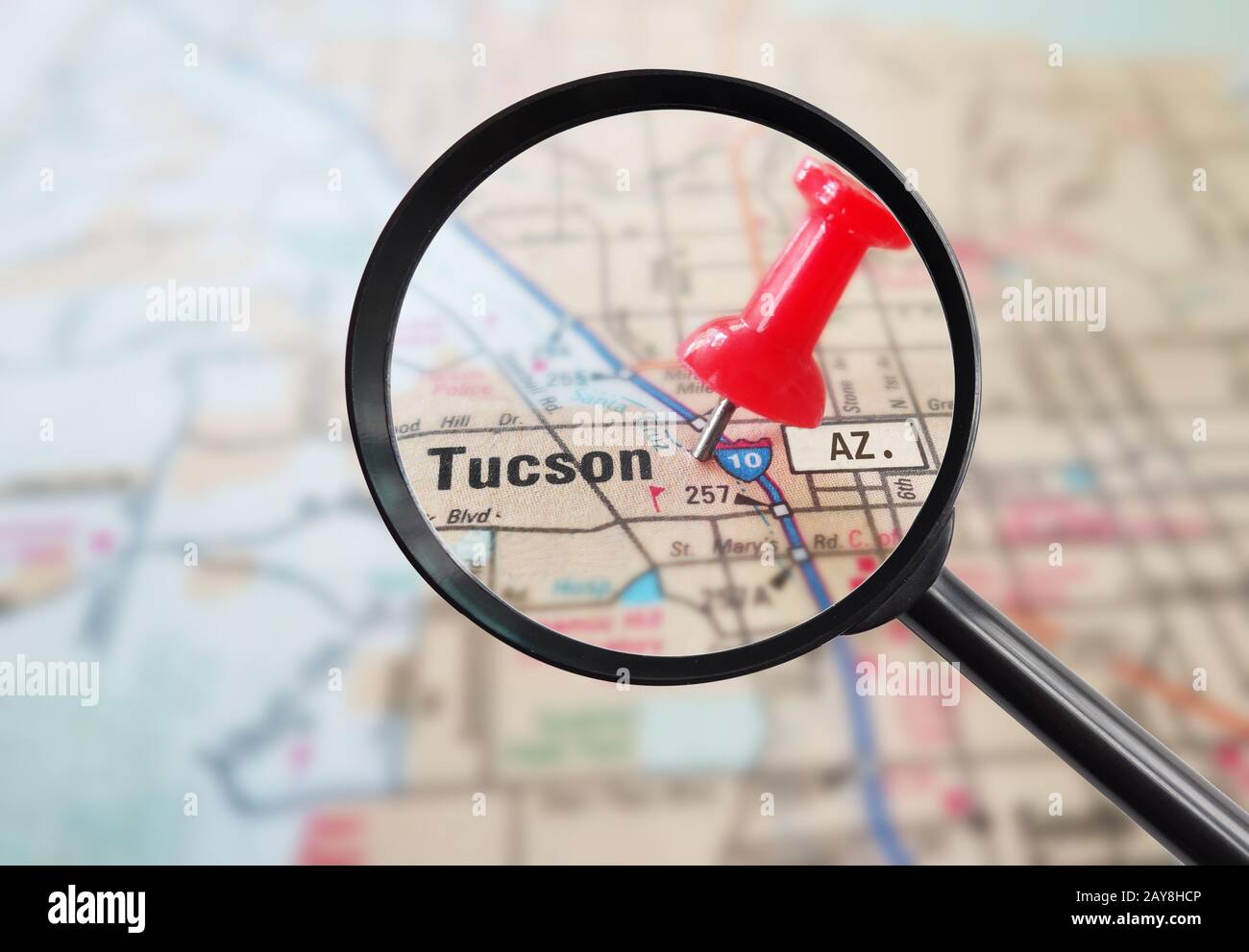 Tuscon map hi-res stock photography and images - Alamy