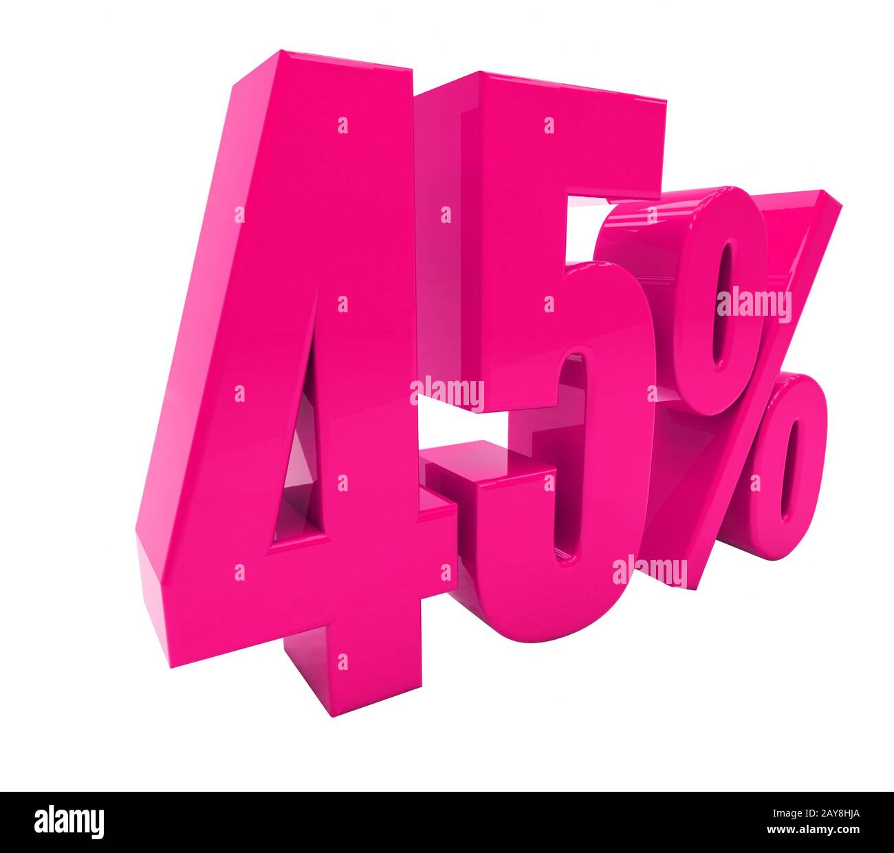 45 Percent Pink Sign Stock Photo - Alamy