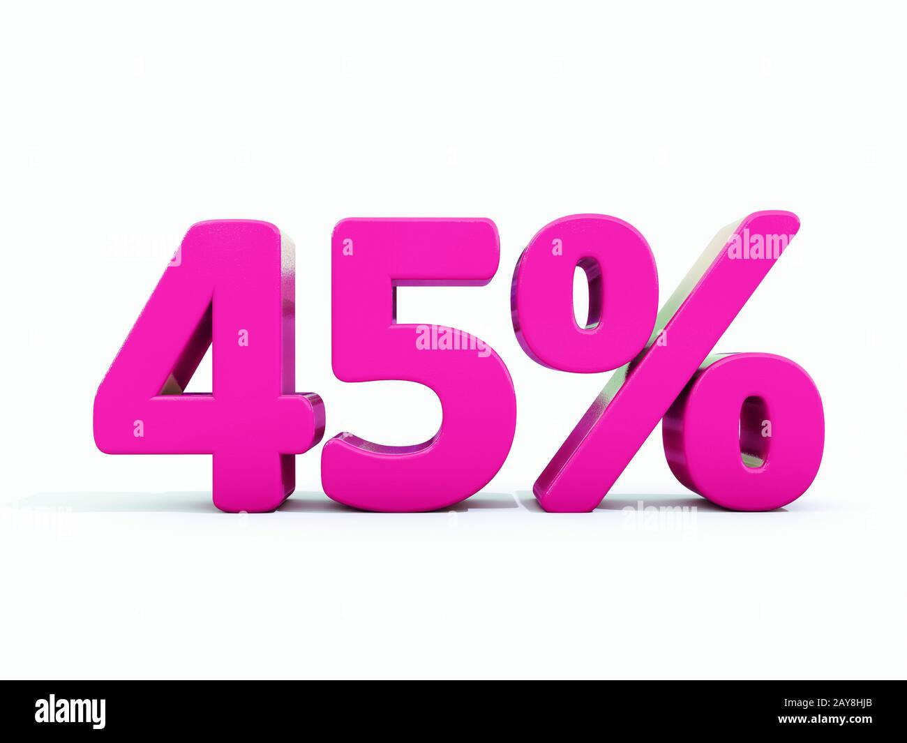 45 Percent Pink Sign Stock Photo - Alamy