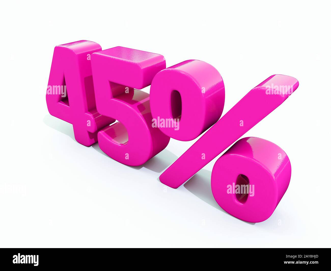 45 Percent Pink Sign Stock Photo - Alamy