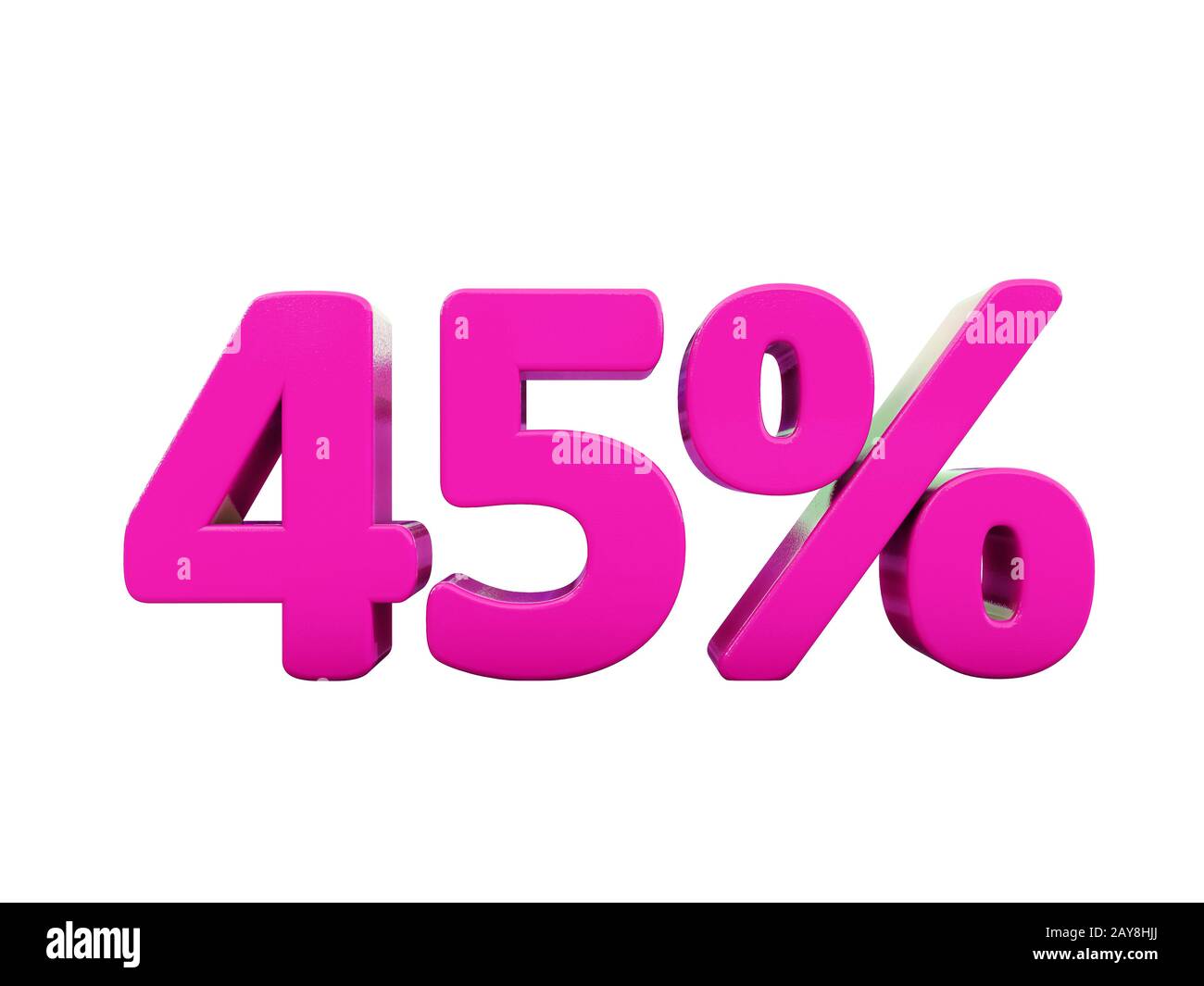 45 Percent Pink Sign Stock Photo - Alamy