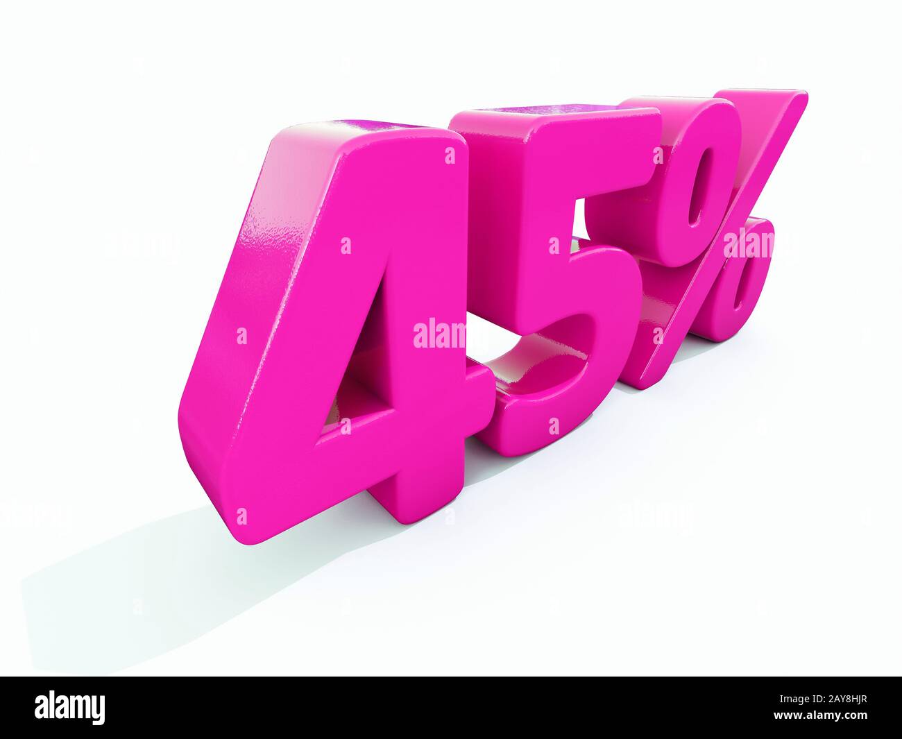 45 Percent Pink Sign Stock Photo - Alamy