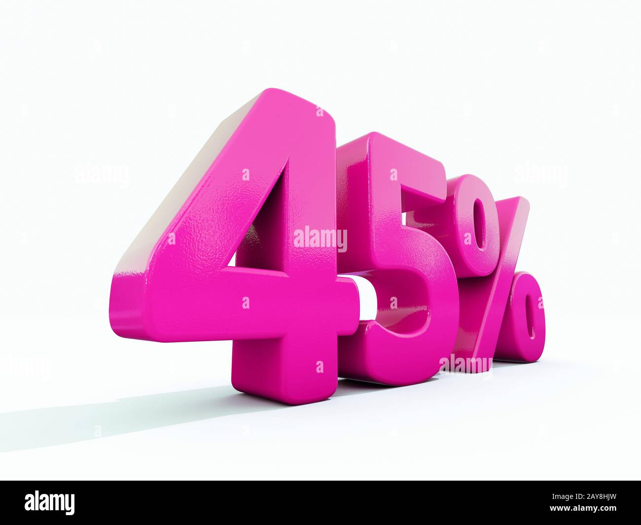 45 Percent Pink Sign Stock Photo - Alamy