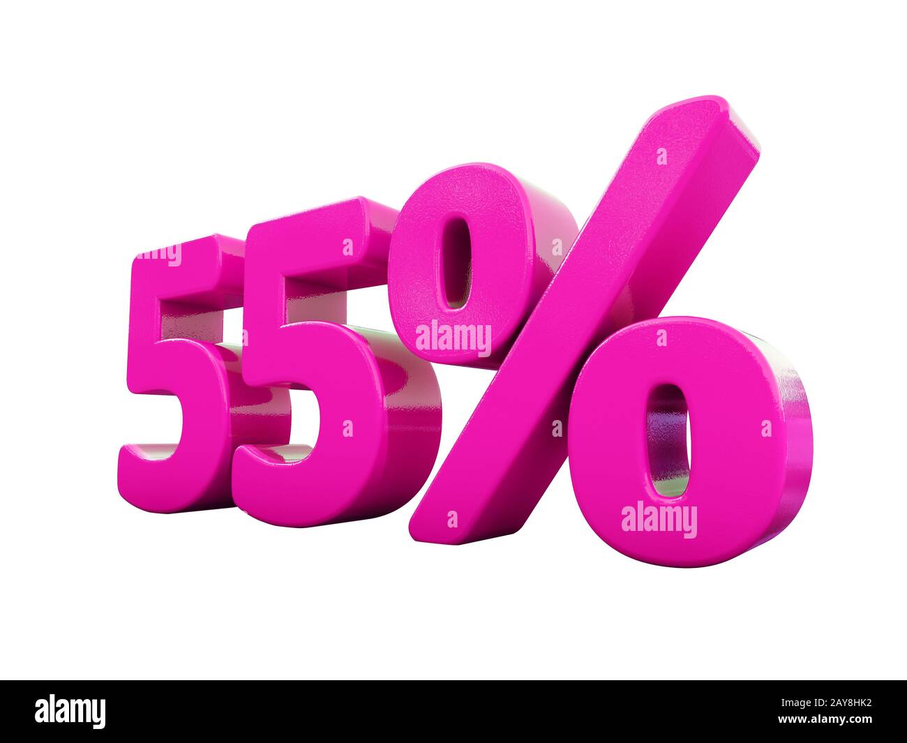 55 Percent Pink Sign Stock Photo - Alamy