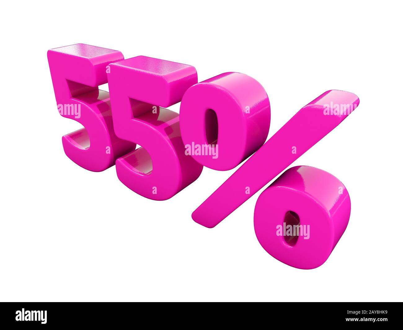 55 Percent Pink Sign Stock Photo - Alamy