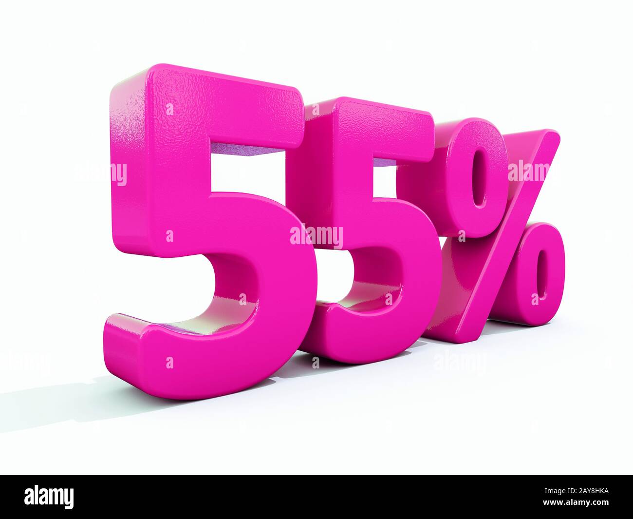 55 Percent Pink Sign Stock Photo - Alamy