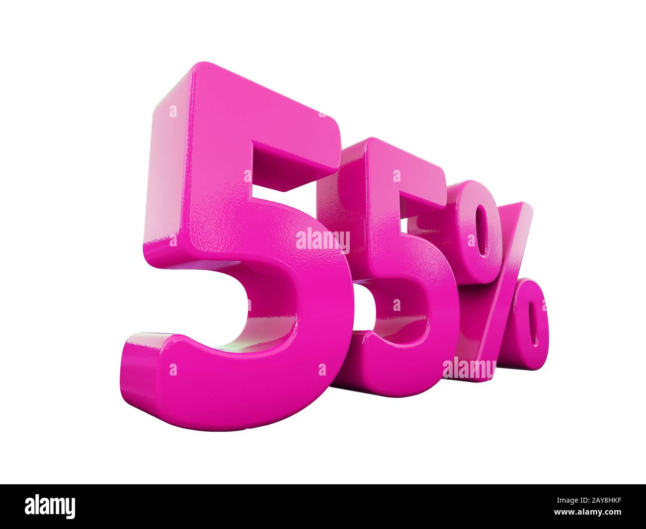 55 Percent Pink Sign Stock Photo - Alamy