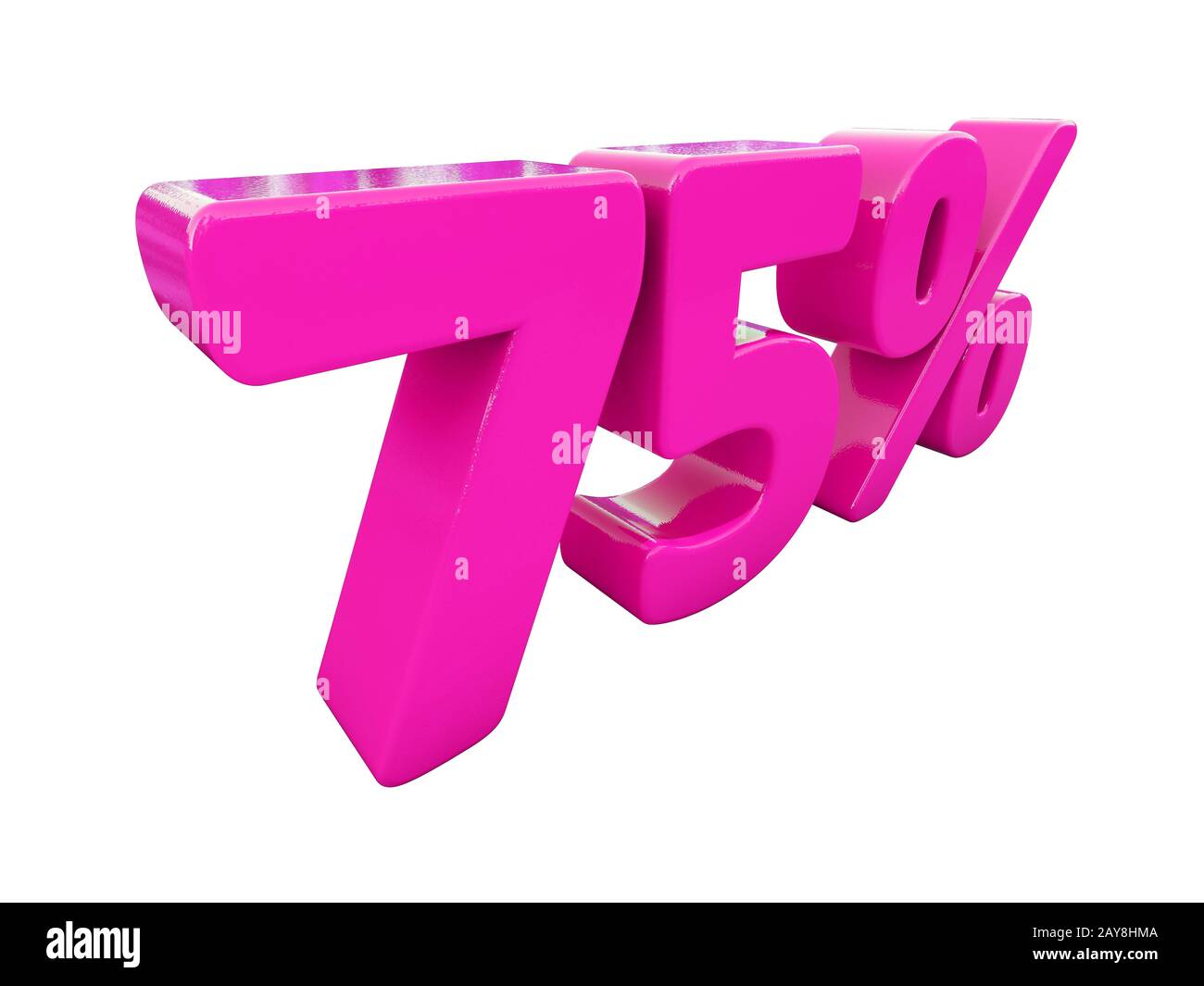 75 Percent Pink Sign Stock Photo - Alamy