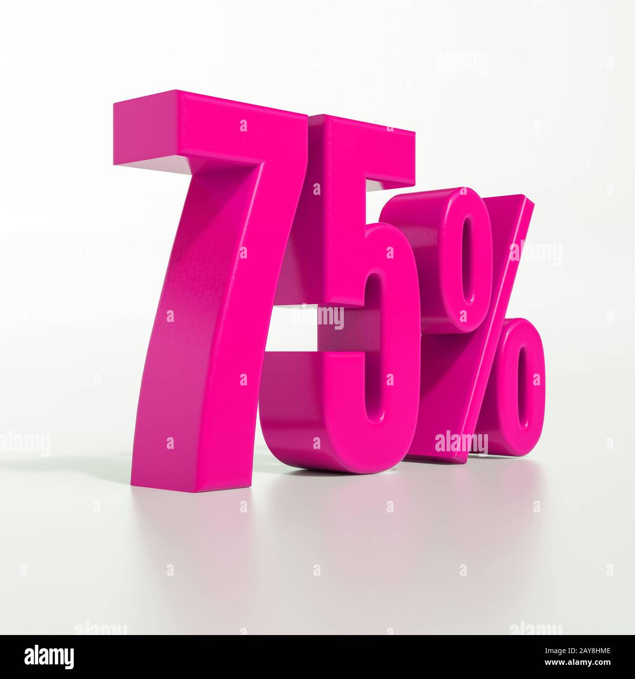 75 Percent Pink Sign Stock Photo - Alamy