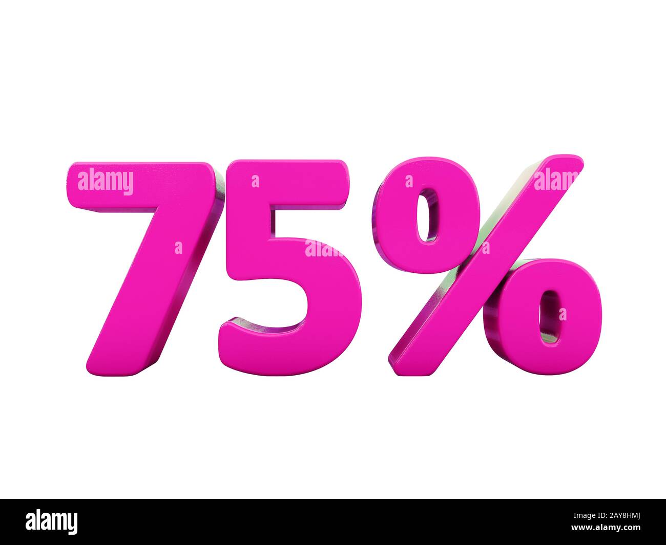 75 Percent Pink Sign Stock Photo - Alamy