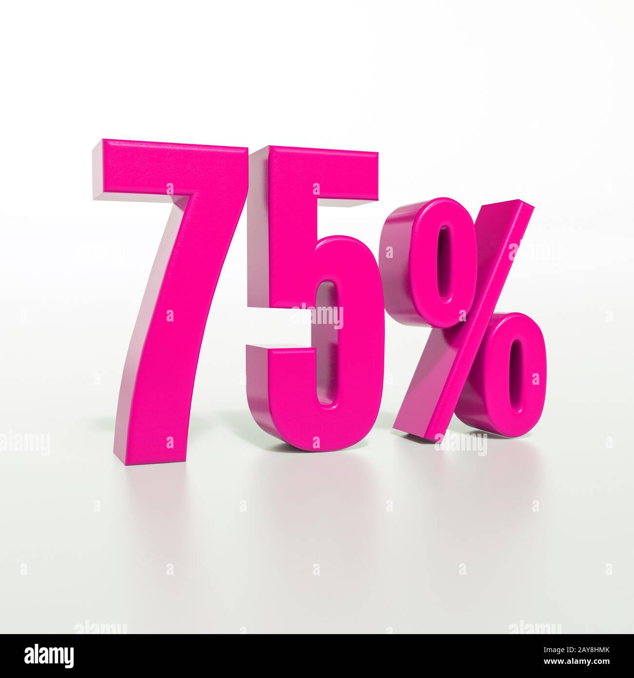 75 Percent Pink Sign Stock Photo - Alamy