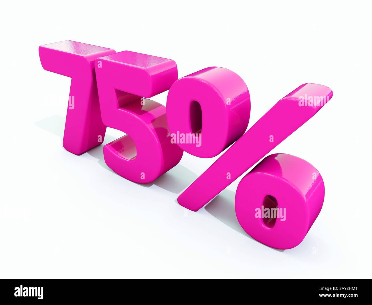 75 Percent Pink Sign Stock Photo - Alamy