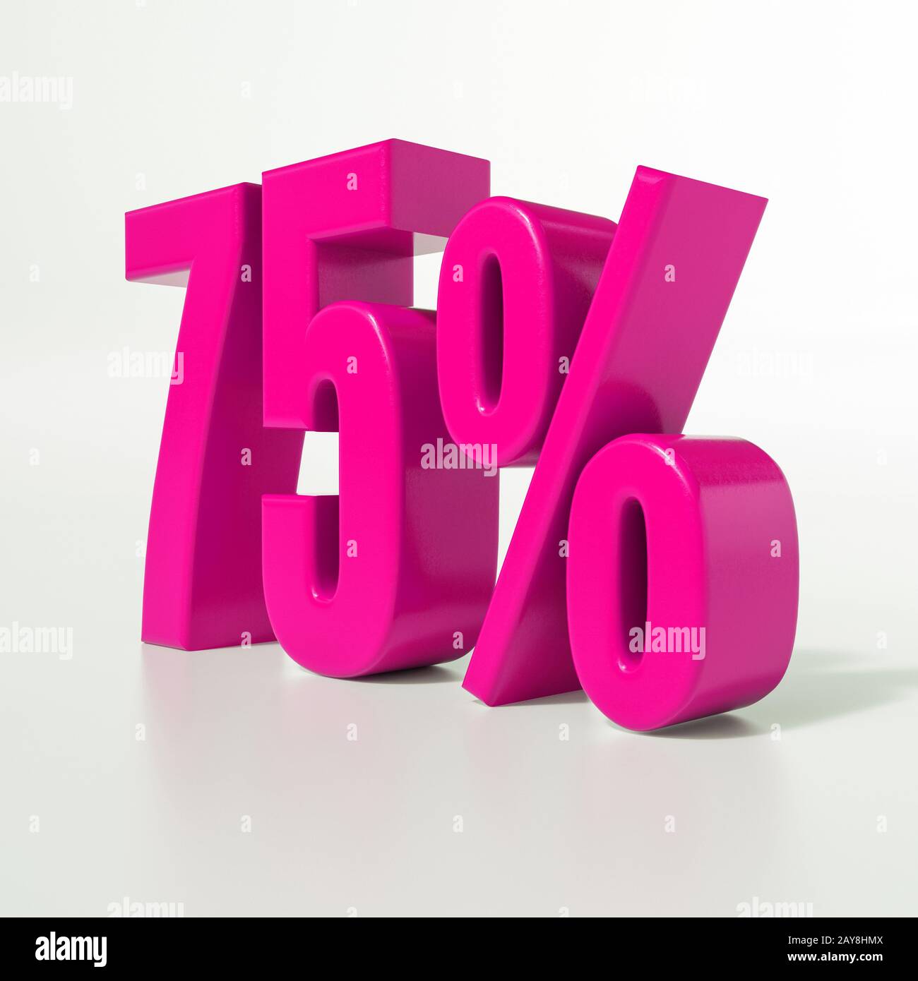 75 Percent Pink Sign Stock Photo - Alamy