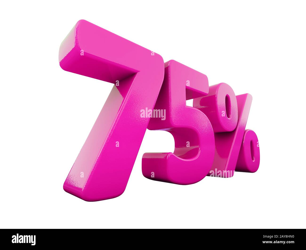 75 Percent Pink Sign Stock Photo - Alamy
