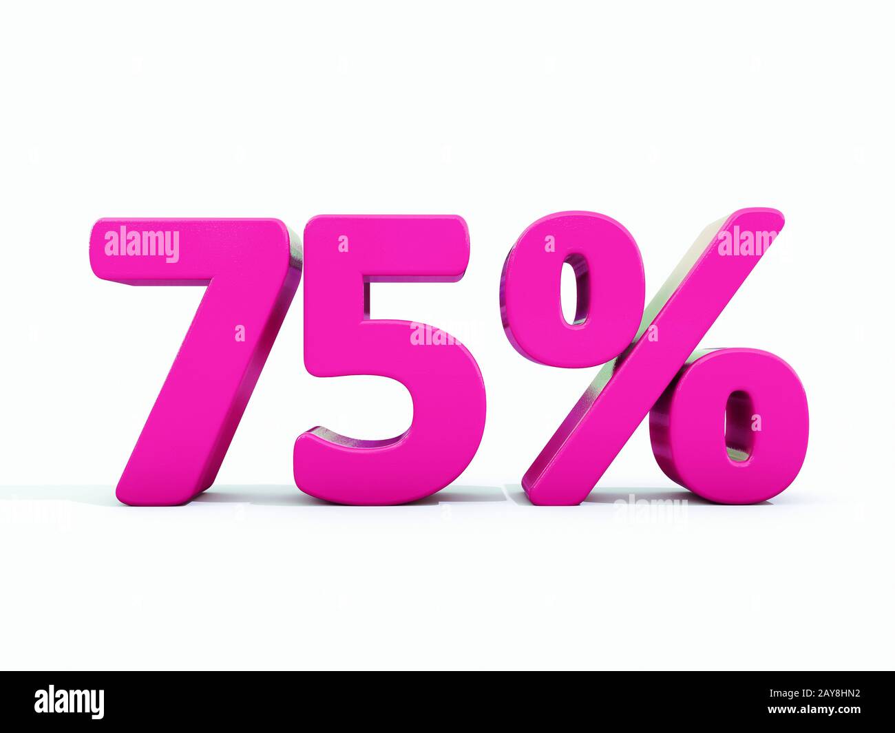 75 Percent Pink Sign Stock Photo - Alamy