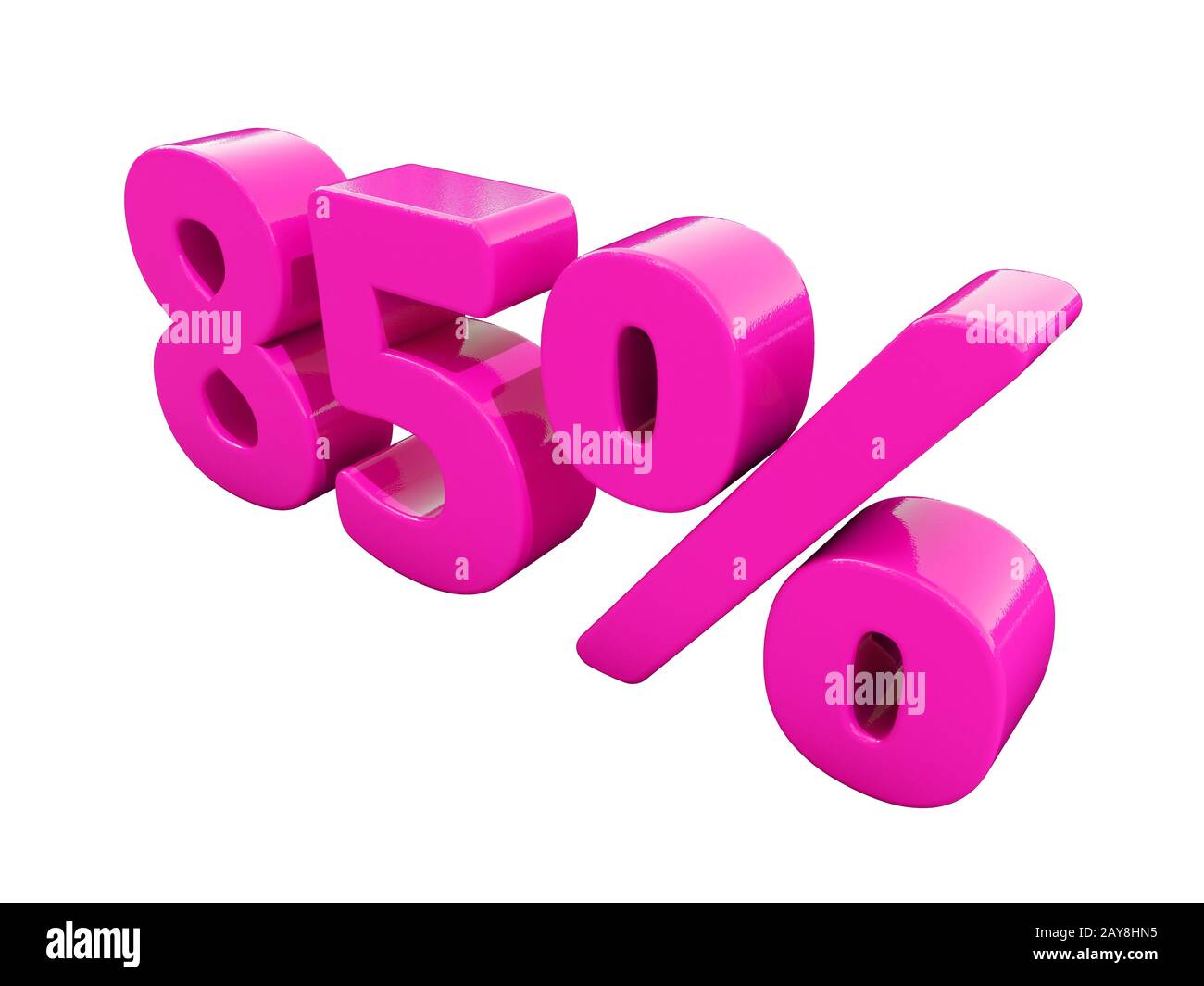 85 Percent Pink Sign Stock Photo - Alamy
