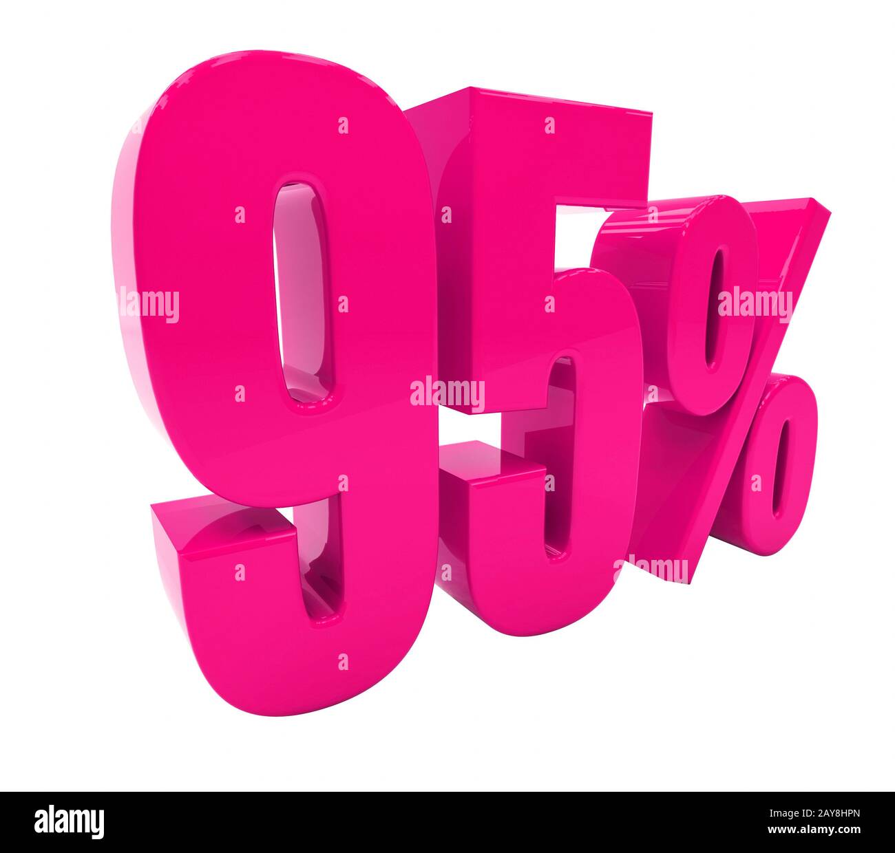 95 Percent Pink Sign Stock Photo - Alamy