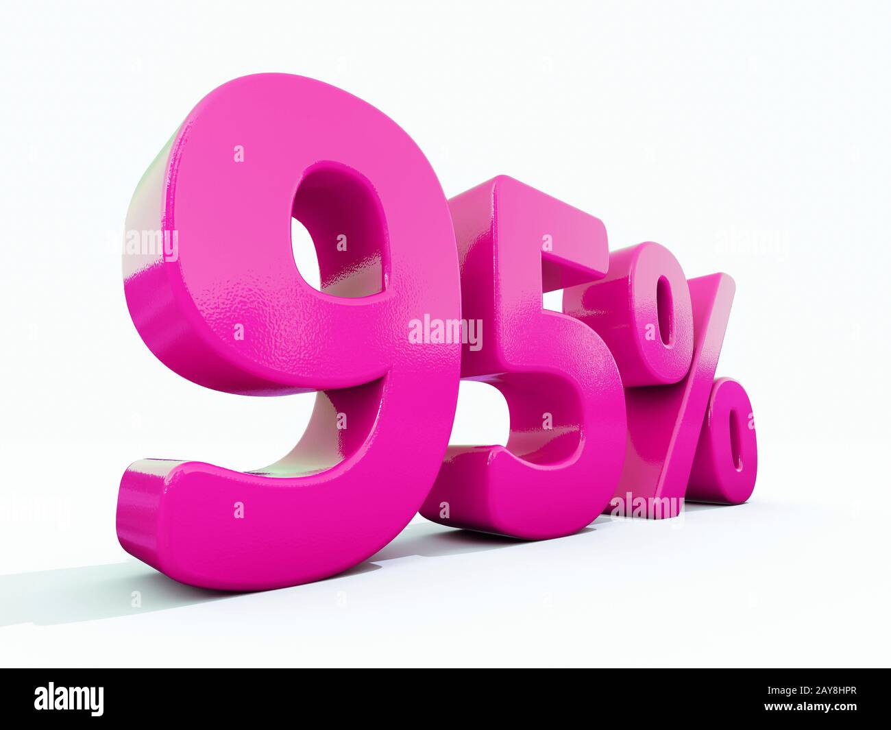 95 Percent Pink Sign Stock Photo - Alamy