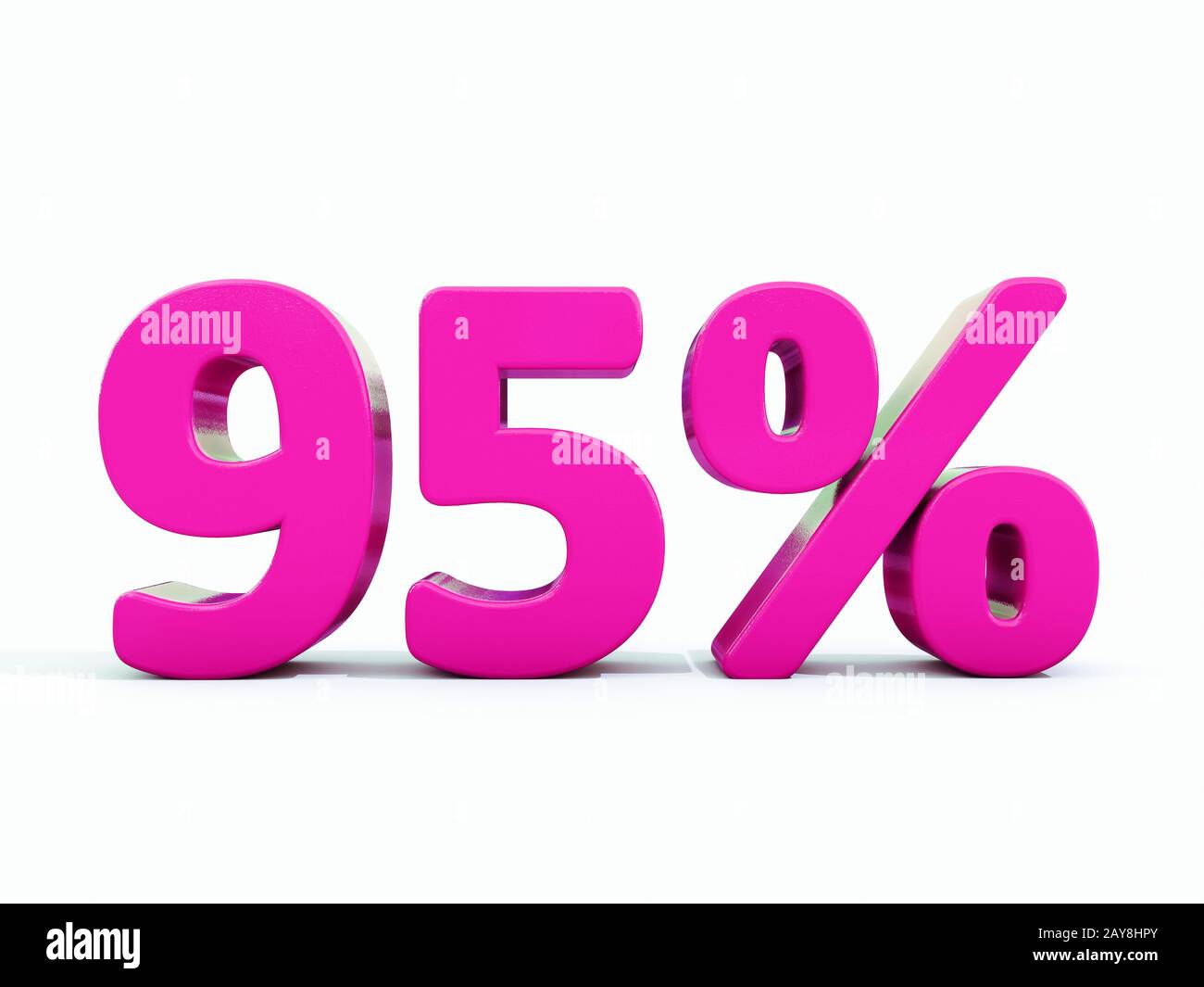 95 Percent Pink Sign Stock Photo - Alamy
