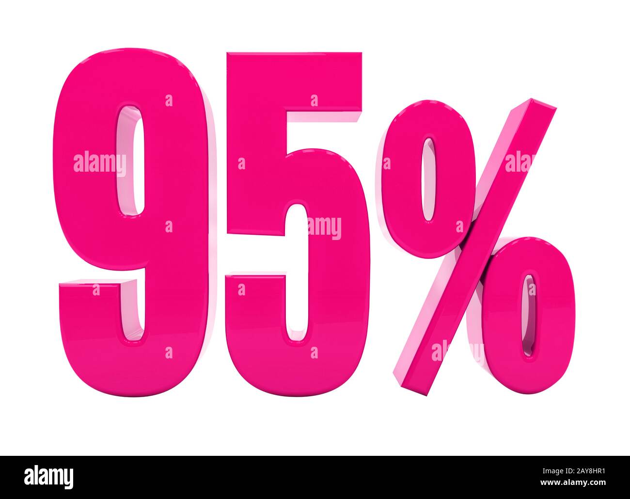 95 Percent Pink Sign Stock Photo - Alamy