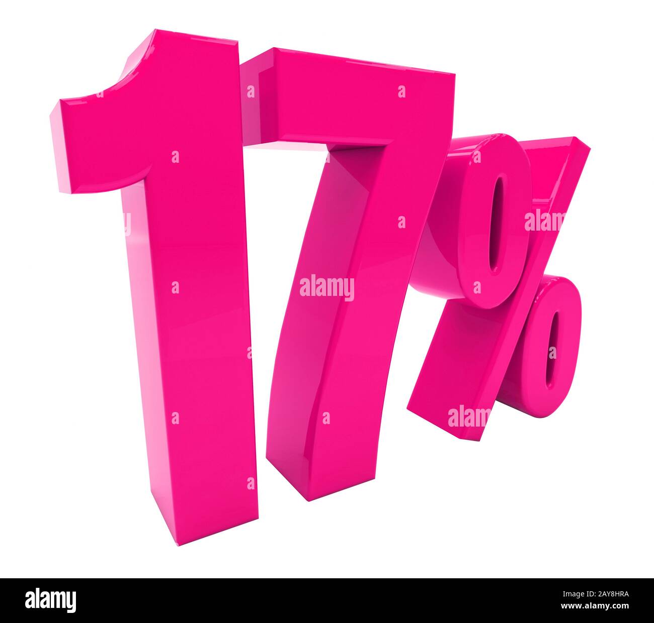 17 Percent Pink Sign Stock Photo - Alamy