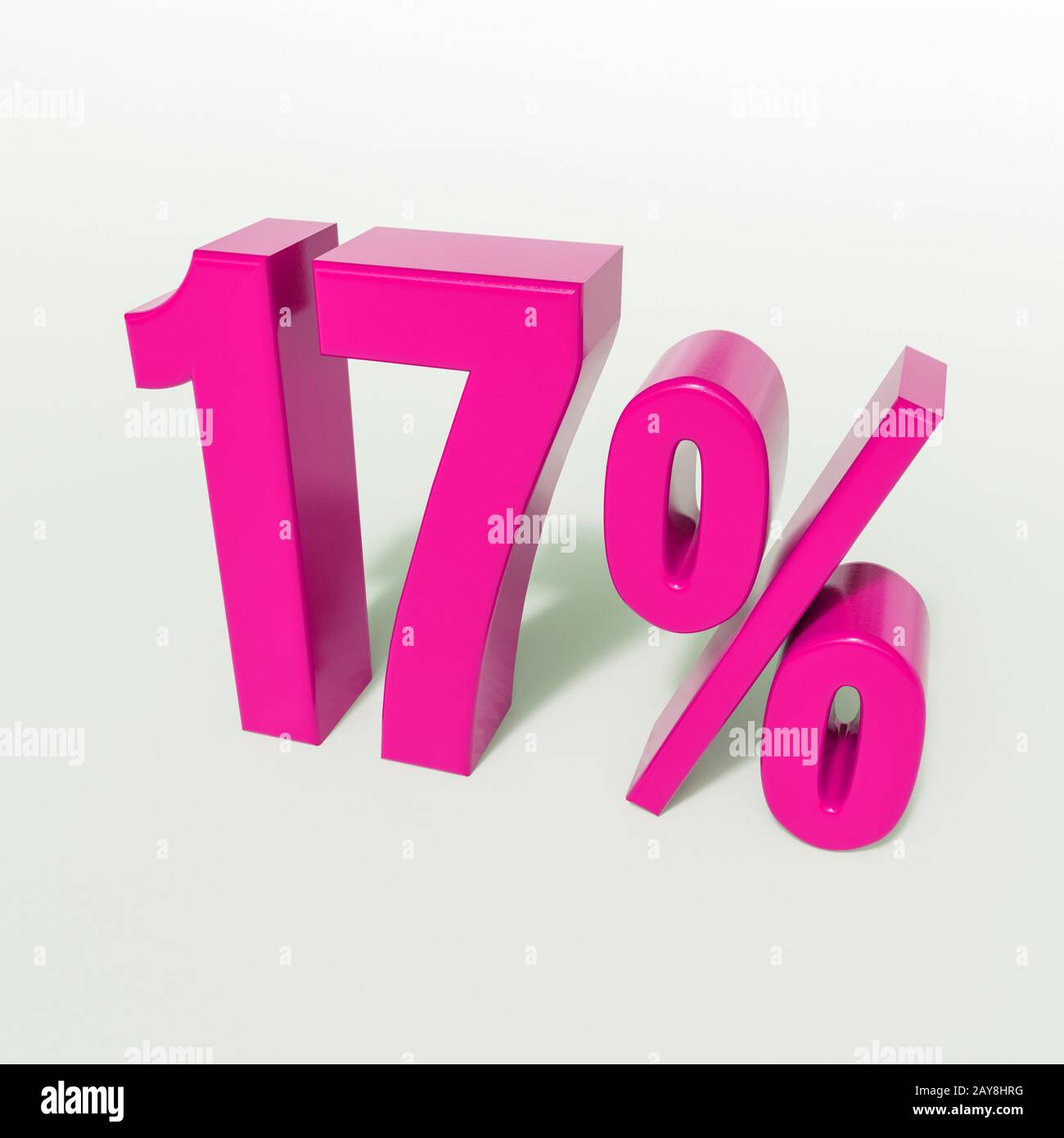 17 Percent Pink Sign Stock Photo - Alamy