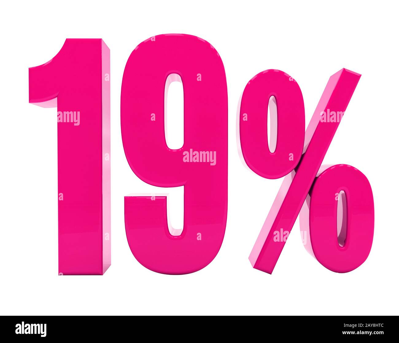19 Percent Pink Sign Stock Photo - Alamy