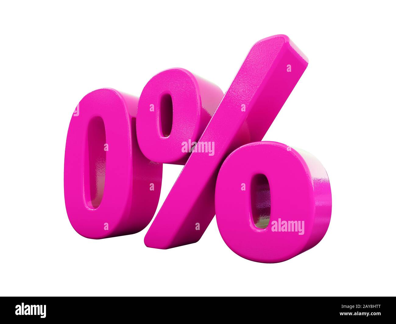 0 Percent Pink Sign Stock Photo - Alamy