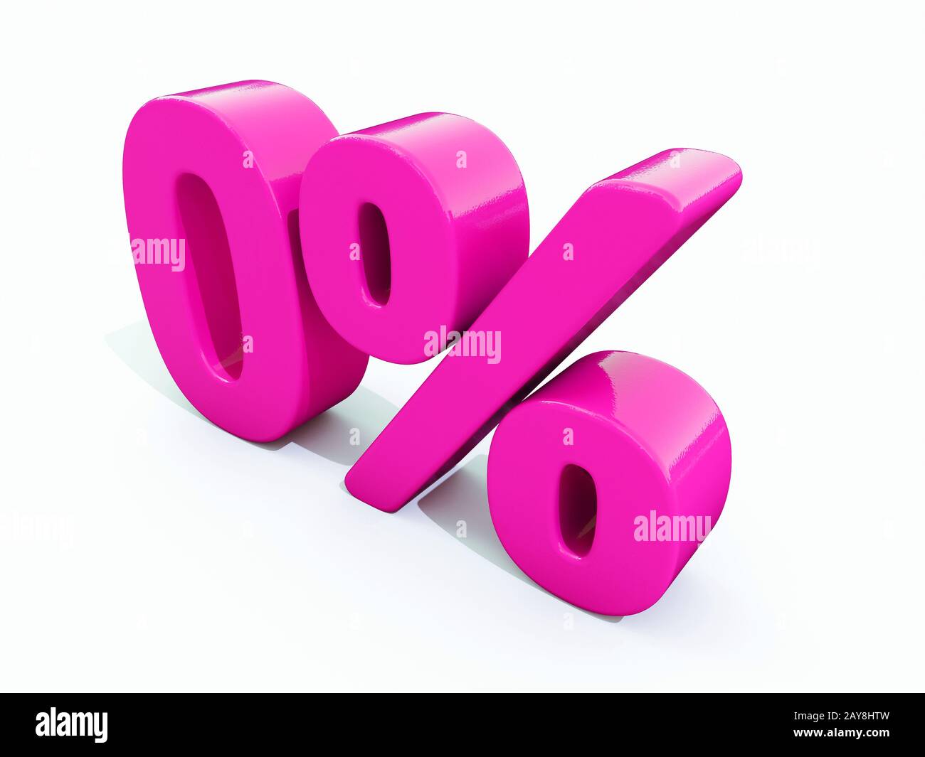 0 Percent Pink Sign Stock Photo - Alamy