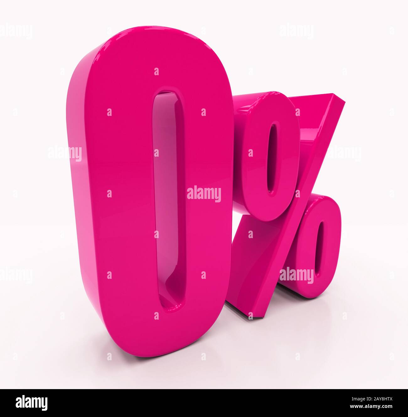 0 Percent Pink Sign Stock Photo - Alamy