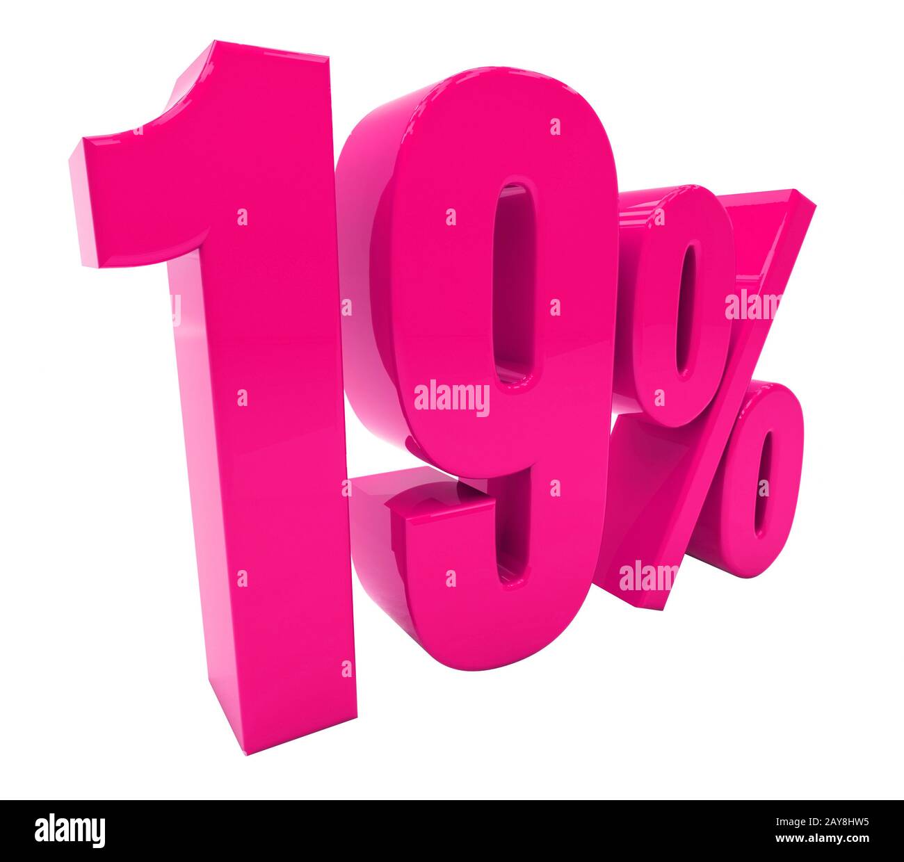 19 Percent Pink Sign Stock Photo - Alamy
