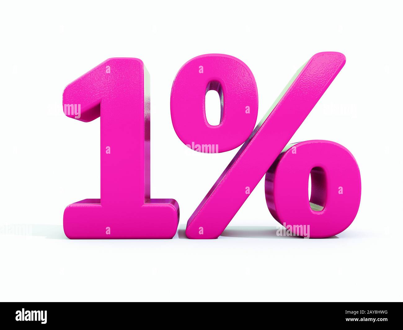 1 Percent Pink Sign Stock Photo - Alamy