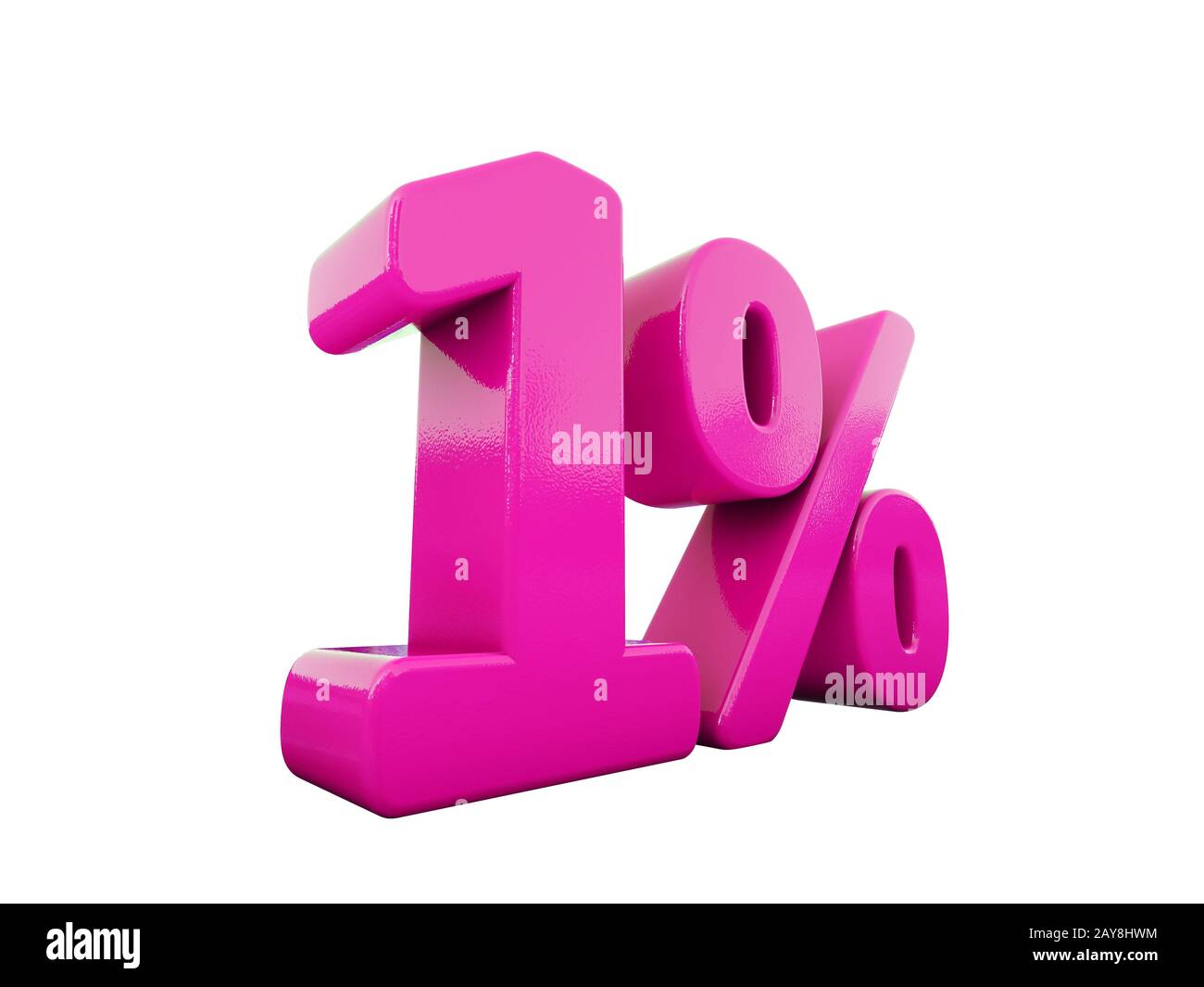 1 Percent Pink Sign Stock Photo - Alamy