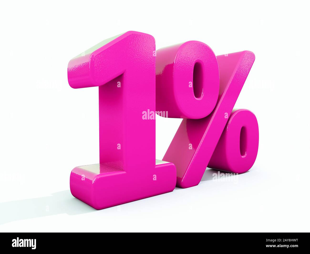 1 Percent Pink Sign Stock Photo - Alamy