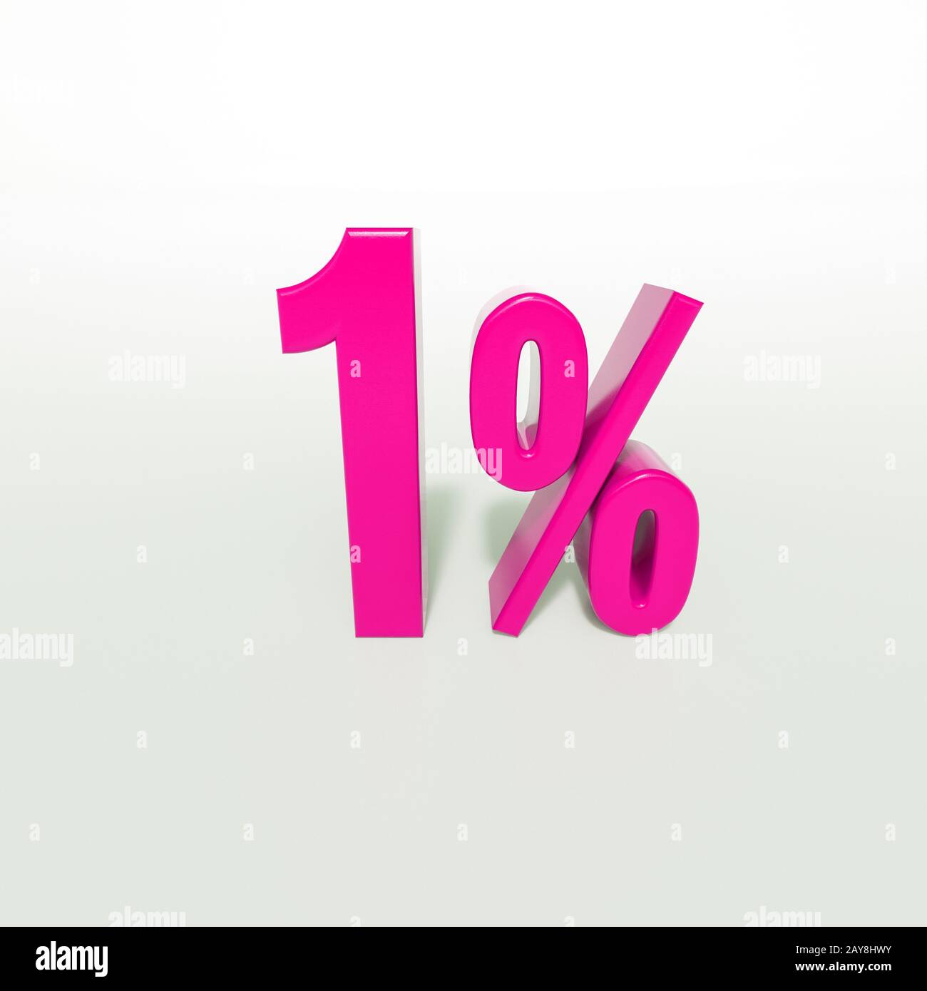 1 Percent Pink Sign Stock Photo - Alamy