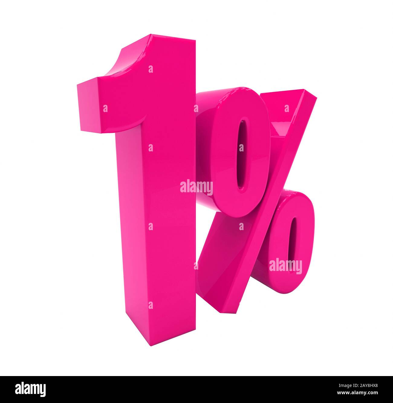 1 Percent Pink Sign Stock Photo - Alamy
