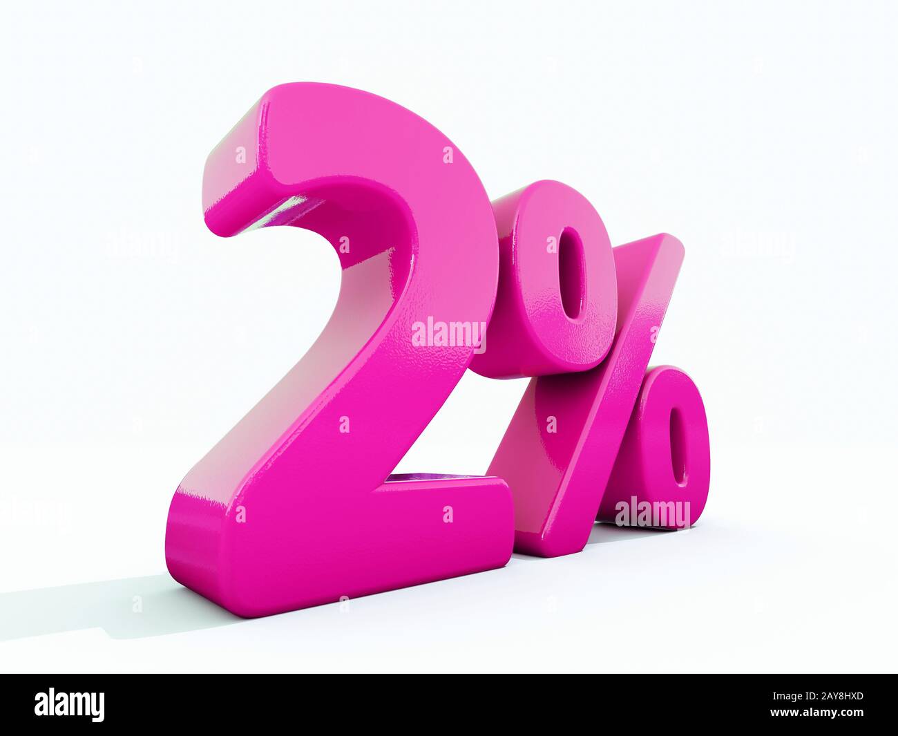 2 Percent Pink Sign Stock Photo - Alamy