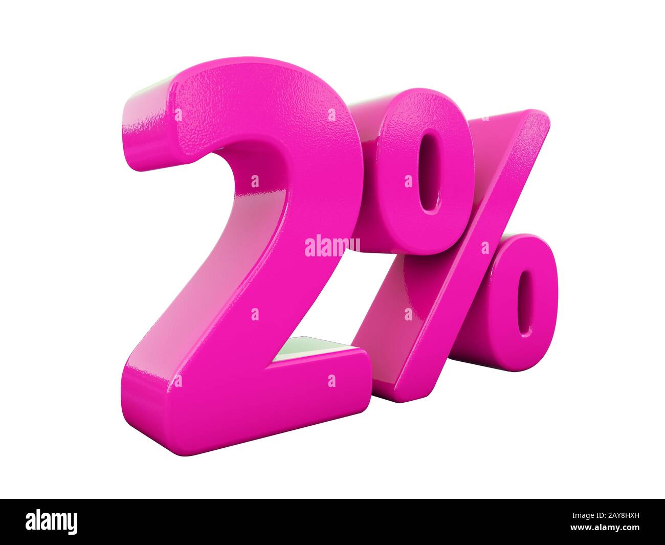 2 Percent Pink Sign Stock Photo - Alamy