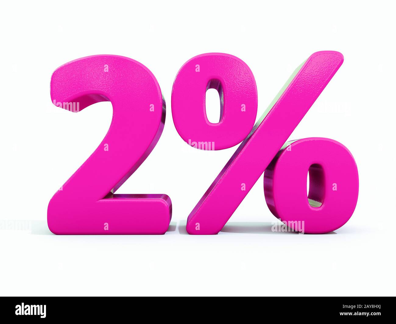 2 Percent Pink Sign Stock Photo - Alamy