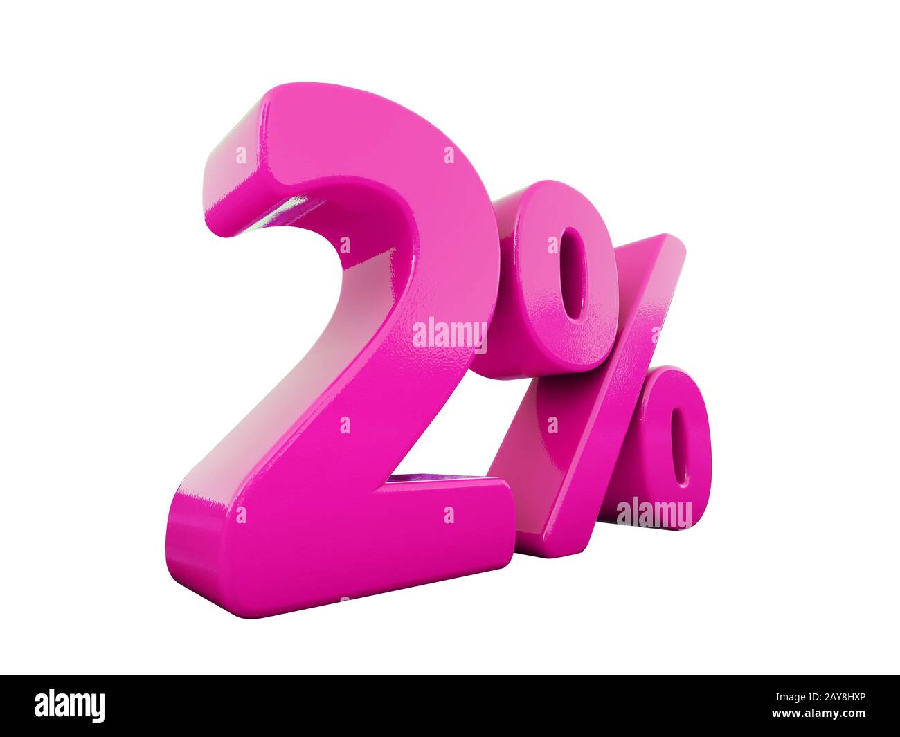 2 Percent Pink Sign Stock Photo - Alamy