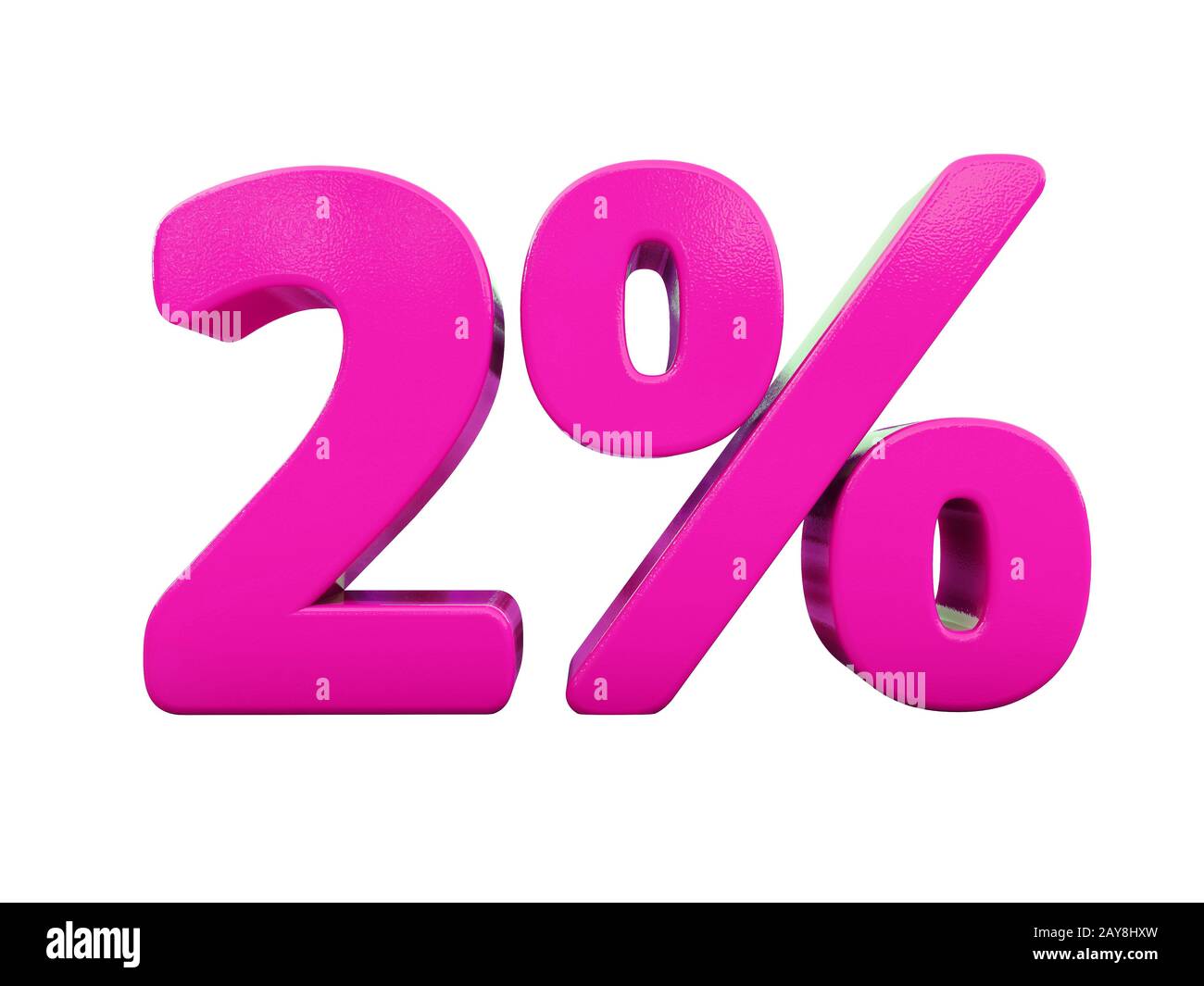 2 Percent Pink Sign Stock Photo - Alamy
