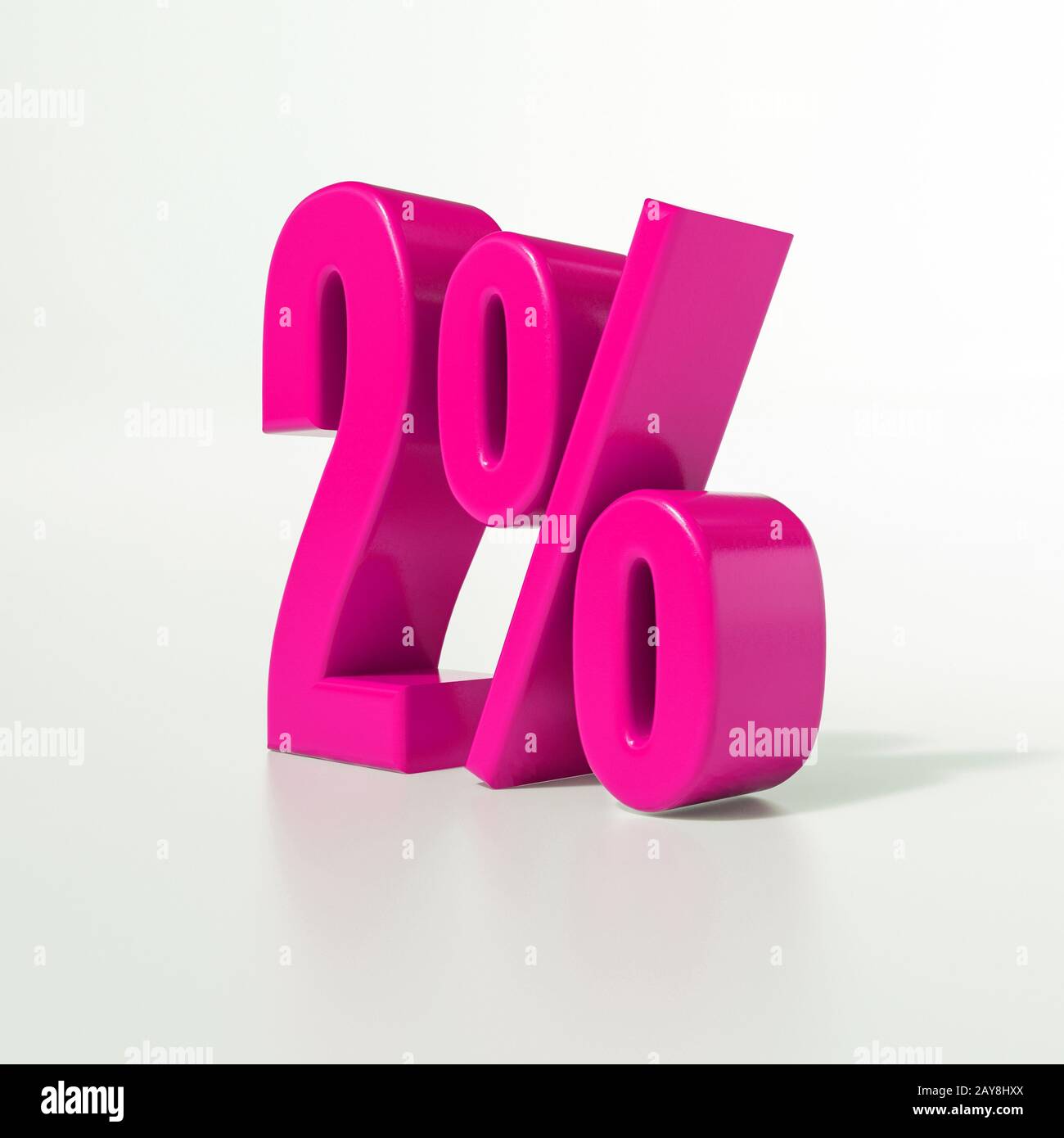 2 Percent Pink Sign Stock Photo - Alamy