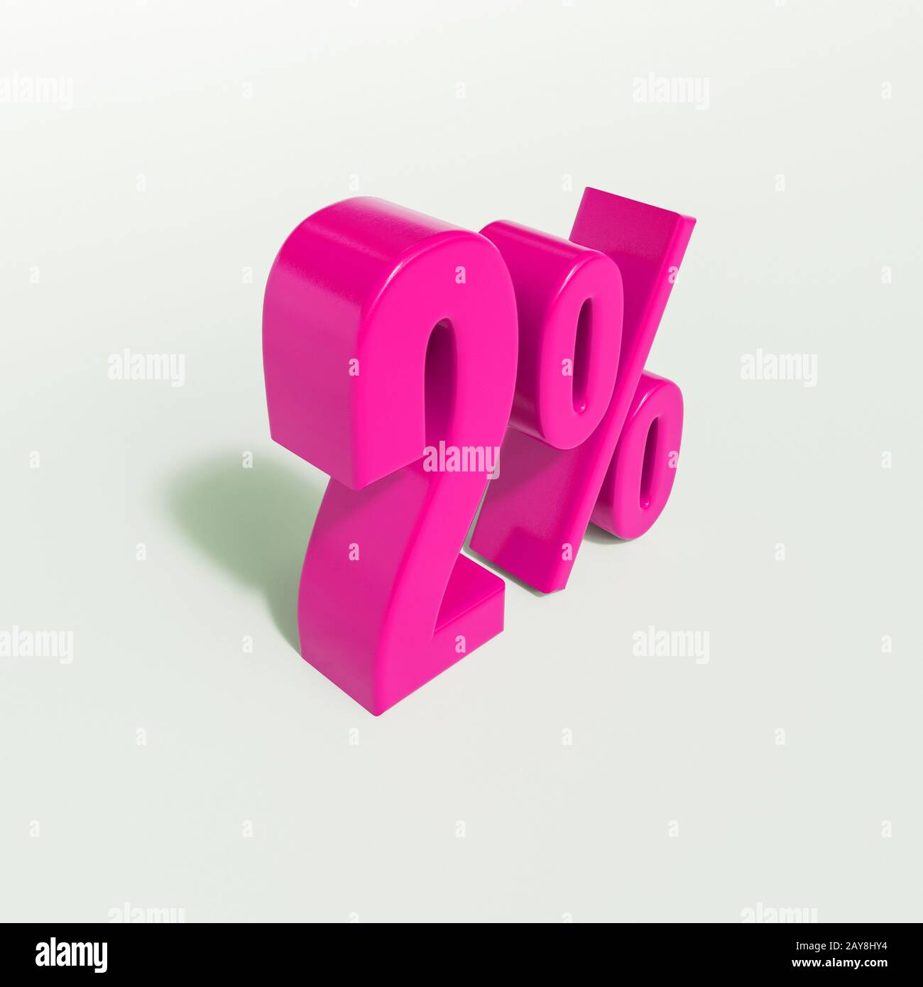 2 Percent Pink Sign Stock Photo - Alamy