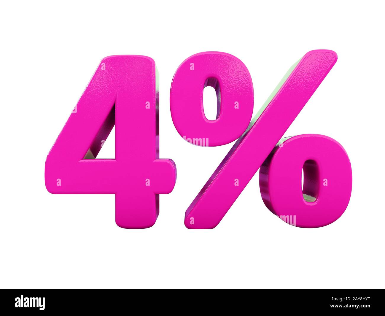 4 Percent Pink Sign Stock Photo - Alamy