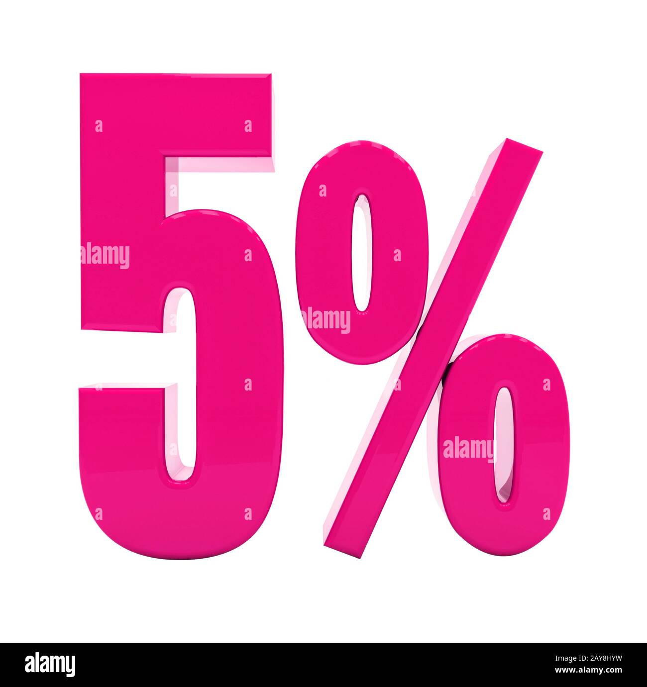 5 Percent Pink Sign Stock Photo - Alamy
